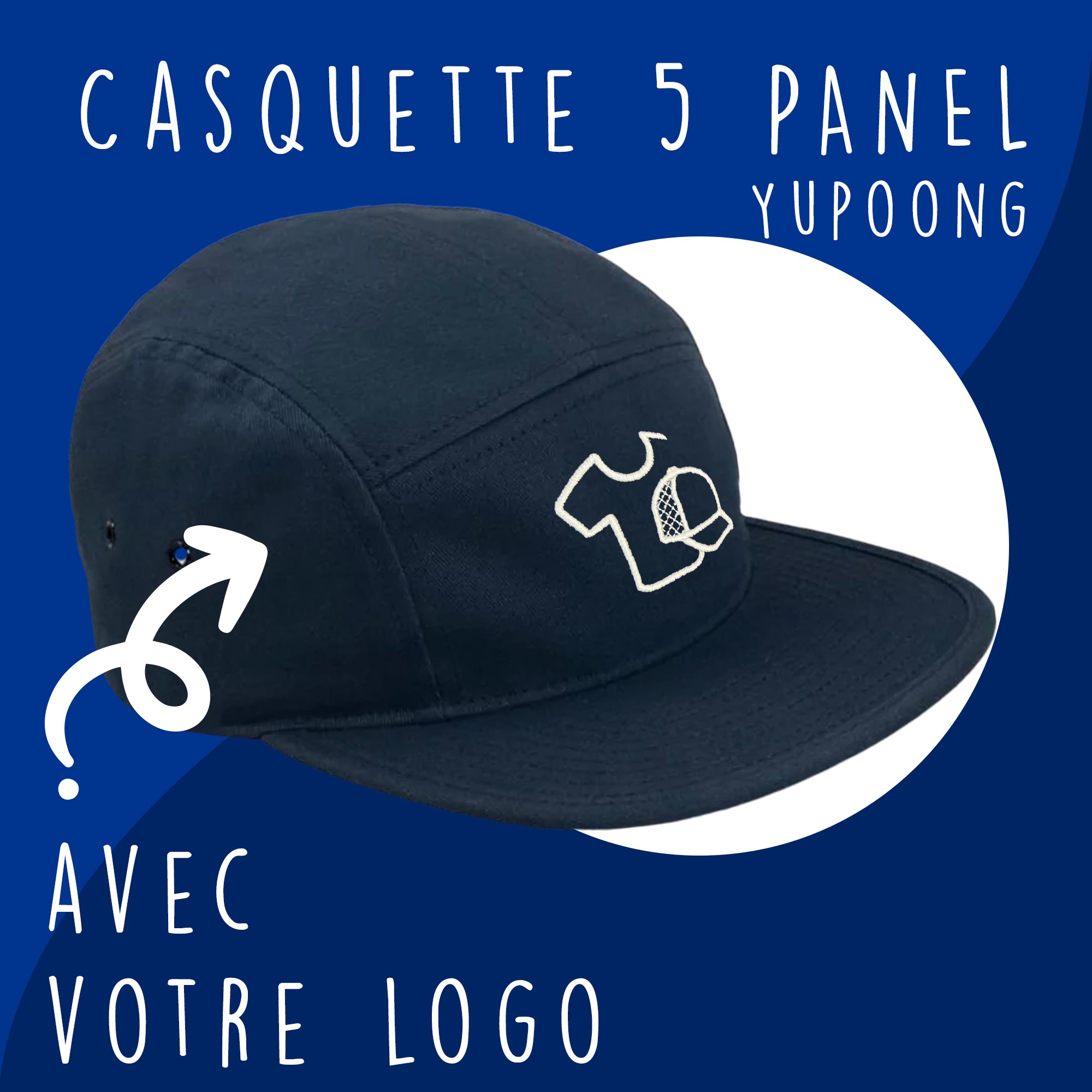 CASQUETTE 5 PANEL Yupoong personnalisée | Textile Print