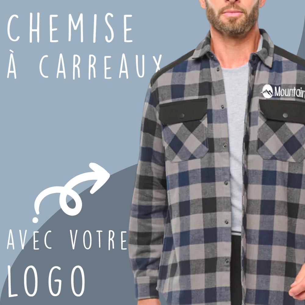 Chemise à carreaux personnalisable | Textile Print