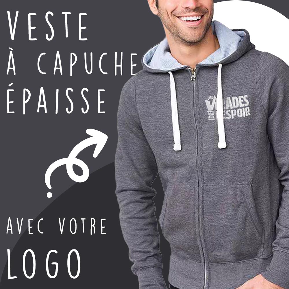 Veste à capuche épaisse personnalisable | Textile Print