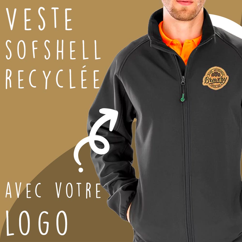 Veste sofshell recyclée personnalisée | Textile Print