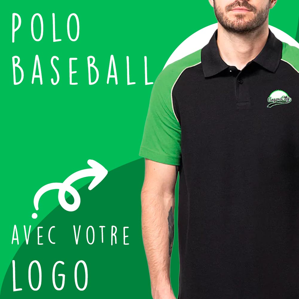 Polo personnalisé baseball | Textile Print